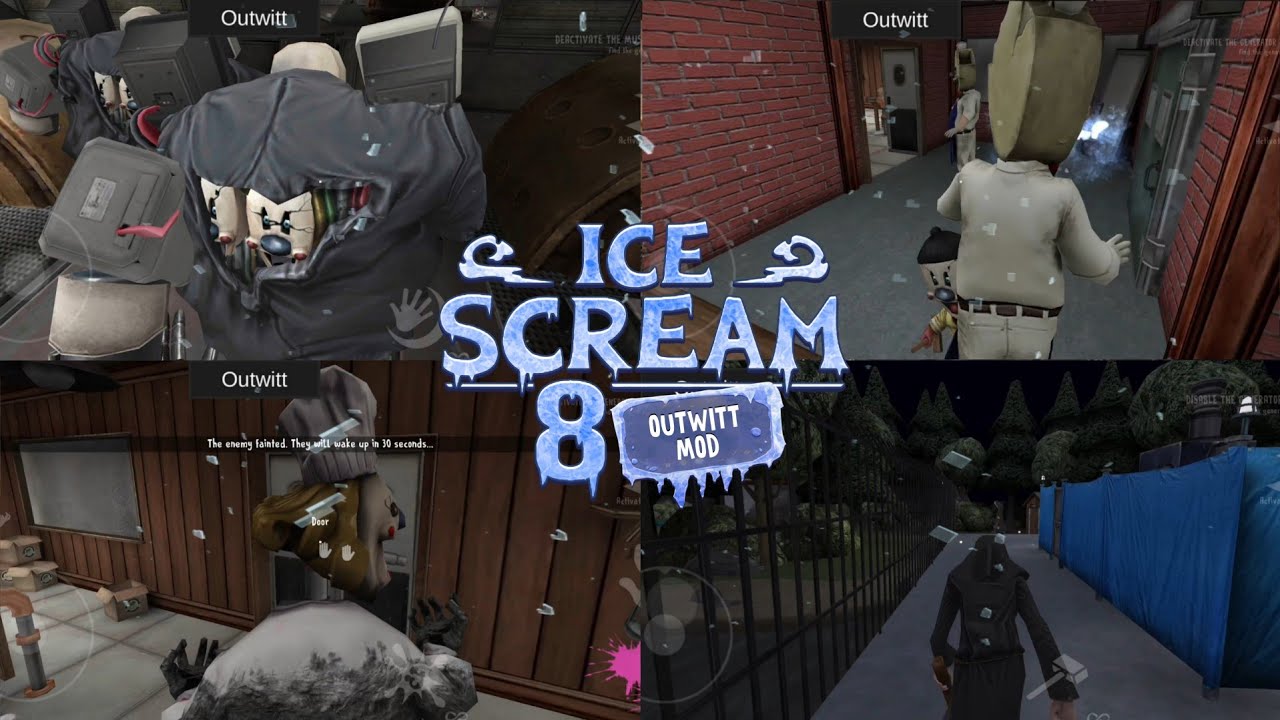 Ice Scream 8 Outwitt Mod Play As Enemies Gameplay Walkthrough - YouTube
