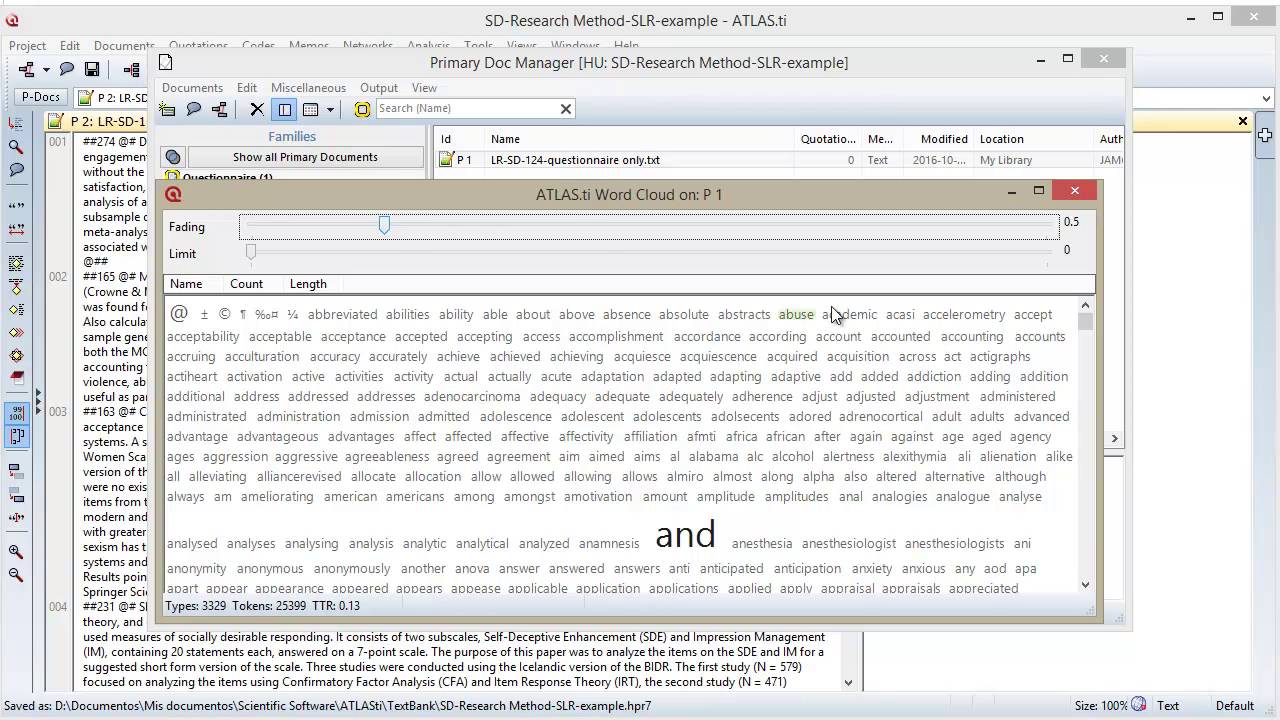 Literature review guided example: refine automatic search with word ...