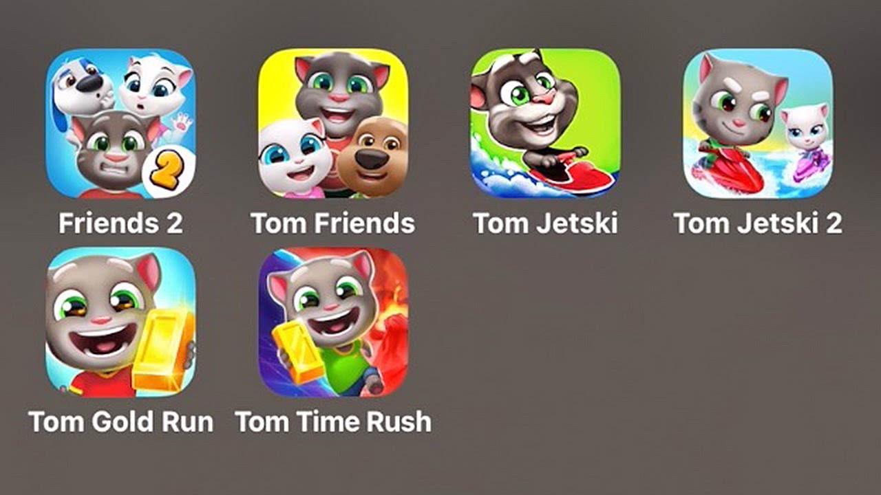 Talking Tom 1 vs. Talking Tom 2 & Friends Games: Talking Tom Jetski 2,1 ...