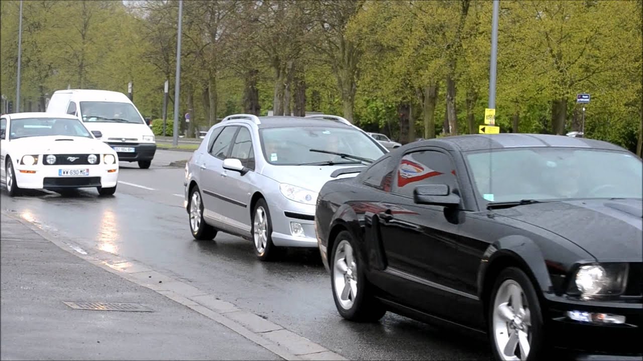 Plein de Ford Mustang à Lille !! - YouTube