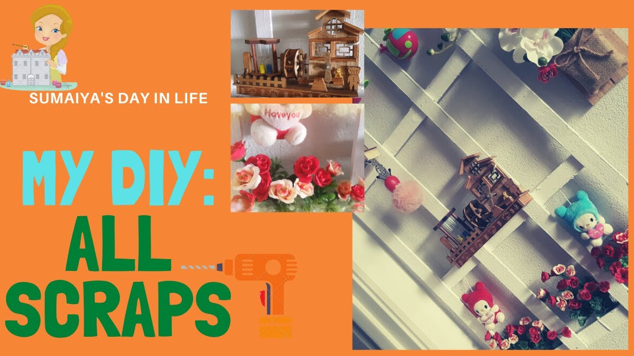 DIY Project for Home Entrance Wall by Scrap Wood - YouTube