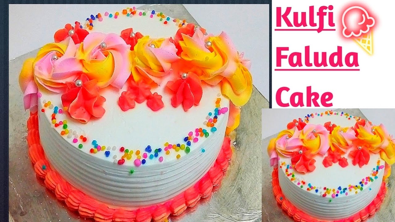 Kulfi Faluda Cake|Bakery style Kulfi Faluda Cake| कुल्फी फालुदा केक| How to make Kulfi Faluda ...