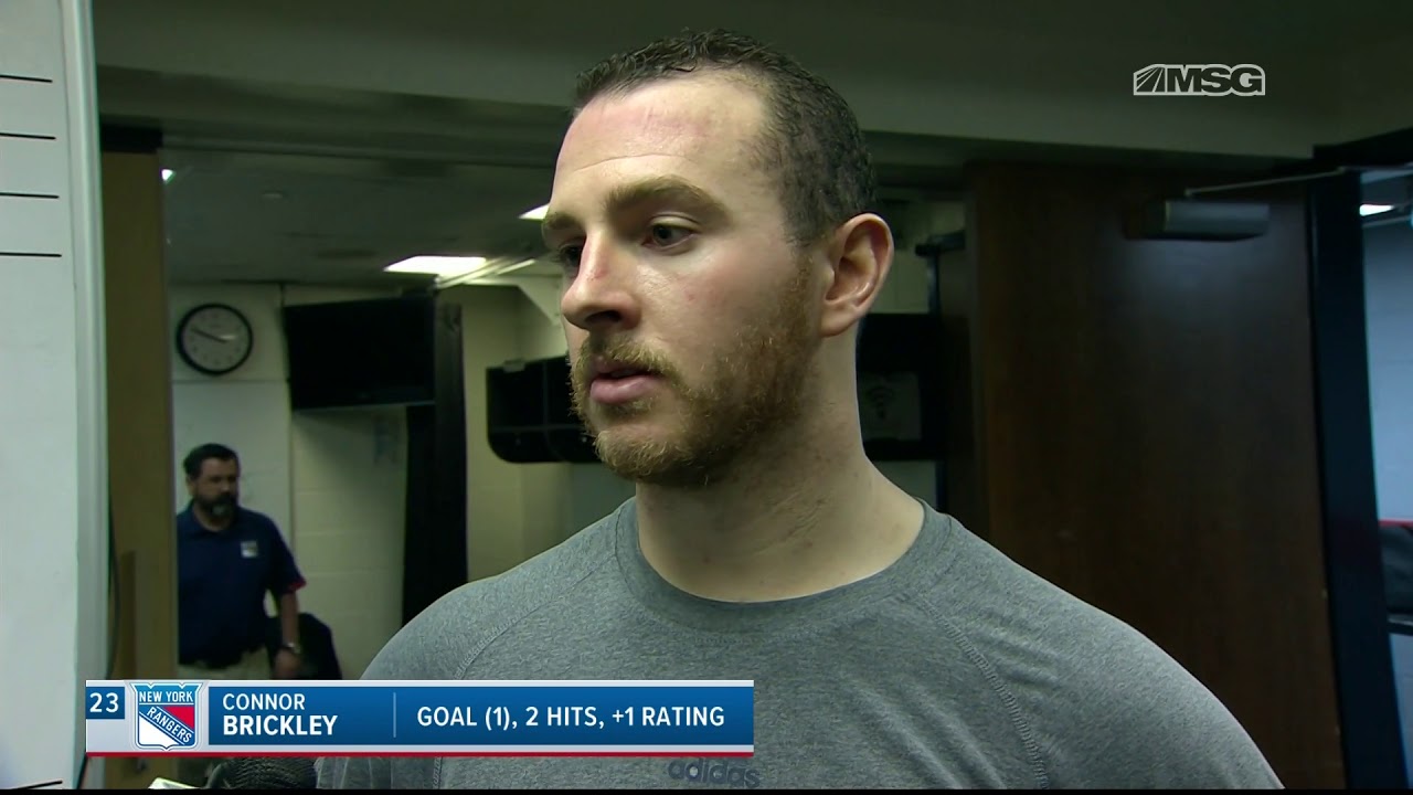 Connor Brickley Goes Over Scoring First Rangers Goal | New York Rangers ...