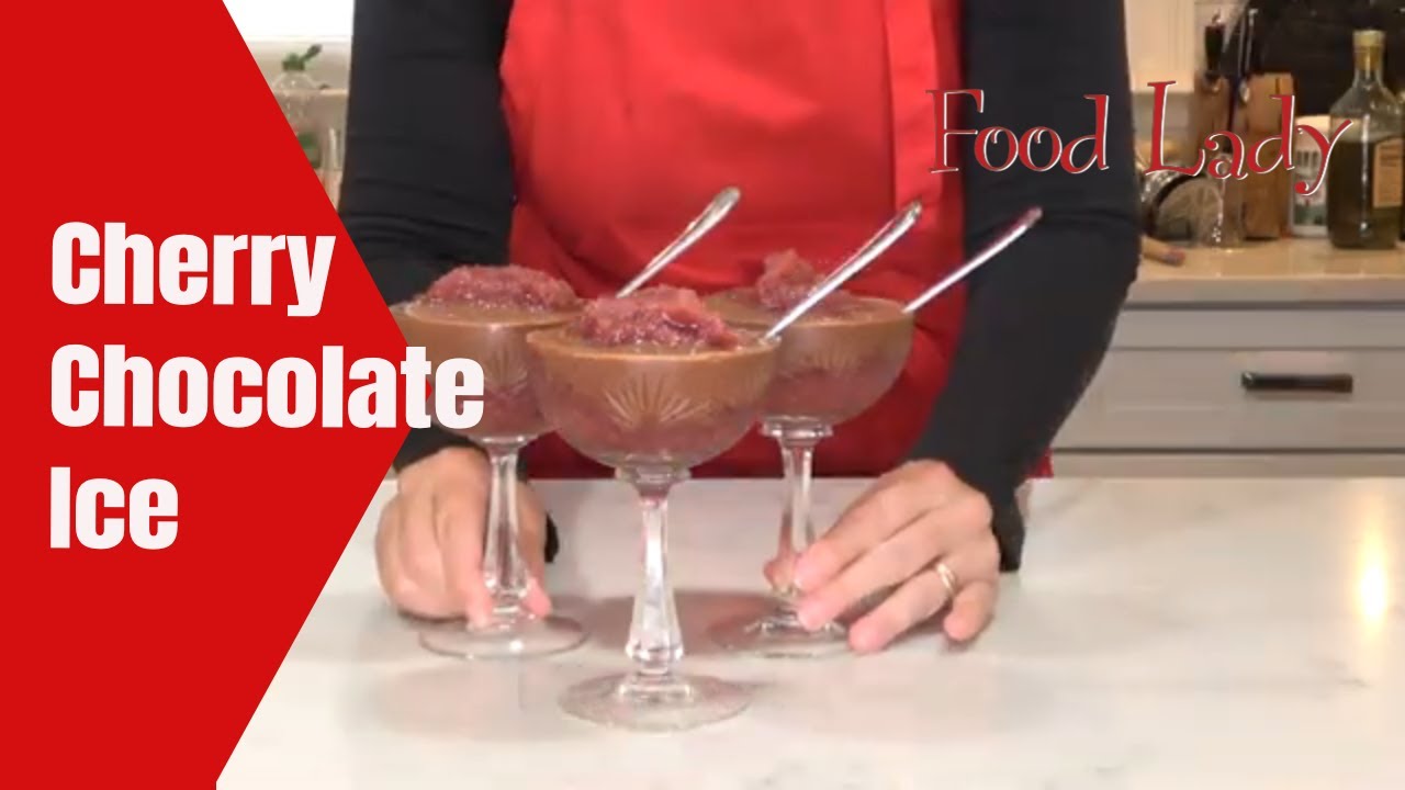 Chocolate Cherry Italian Ice - fast and easy - YouTube
