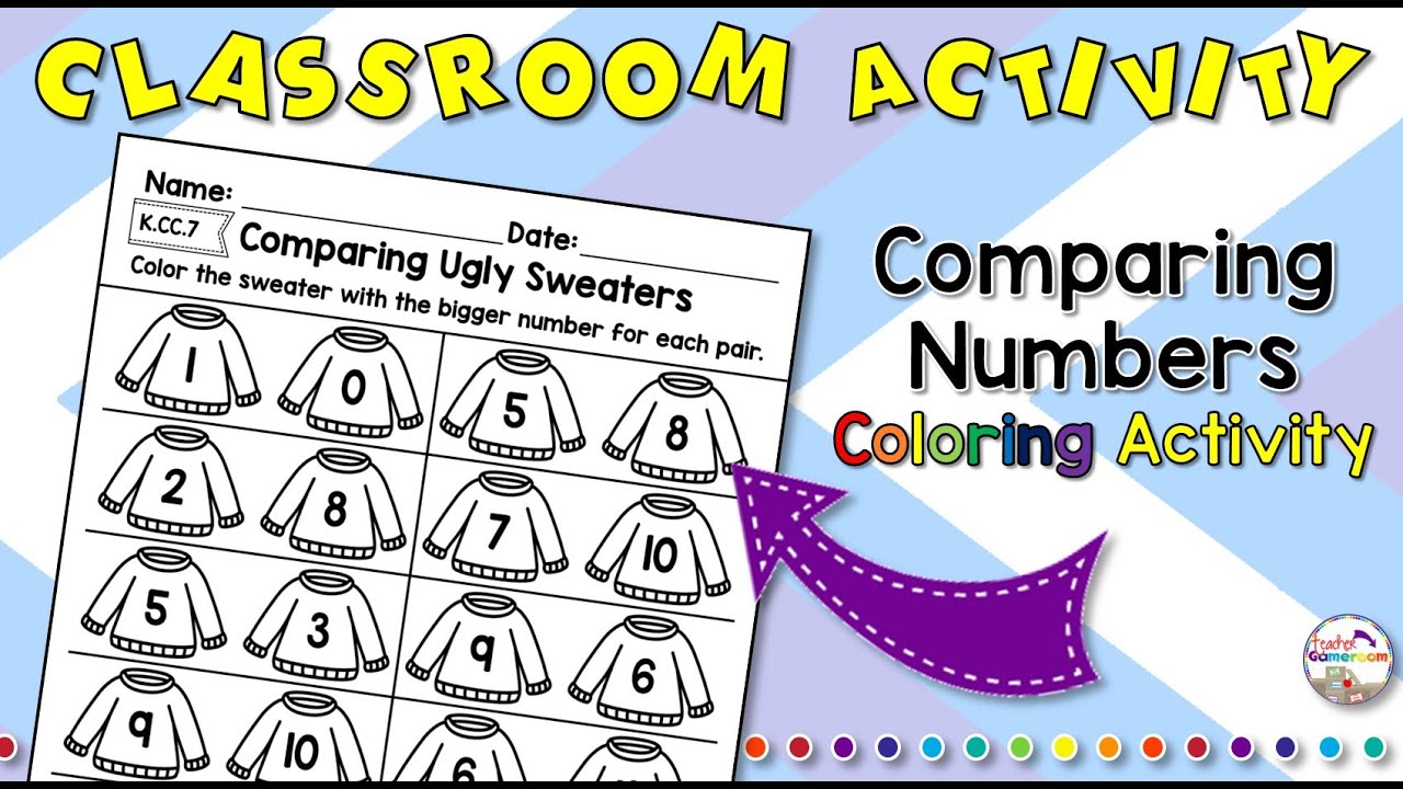 Comparing Numbers Winter Worksheets - Comparing Numbers K.CC.7 - YouTube