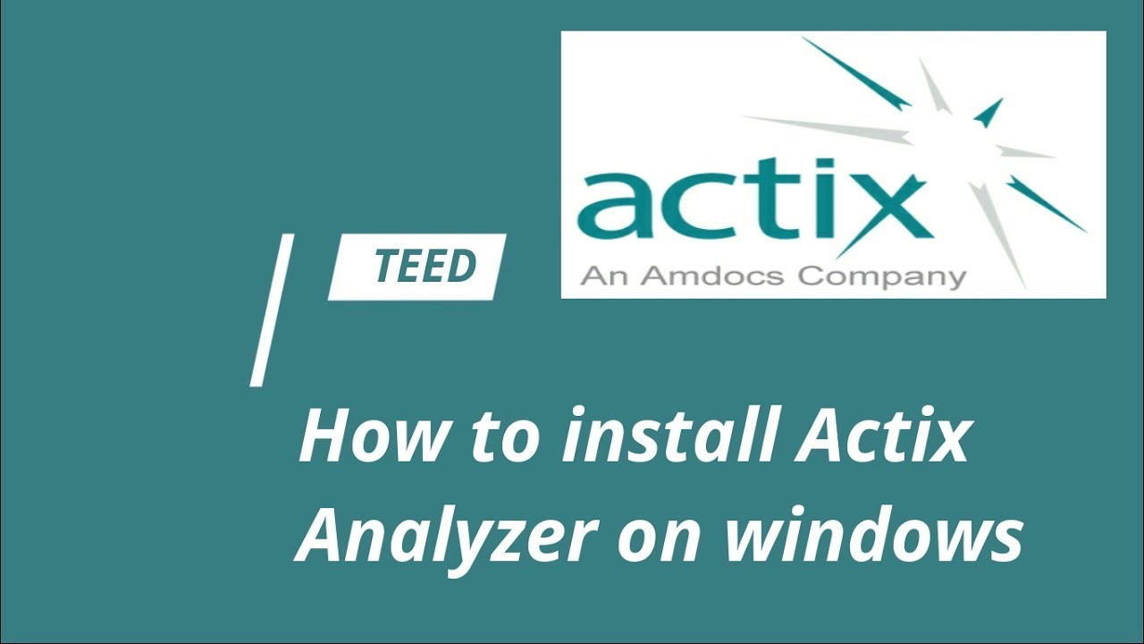 Installation Actix on Windows - YouTube