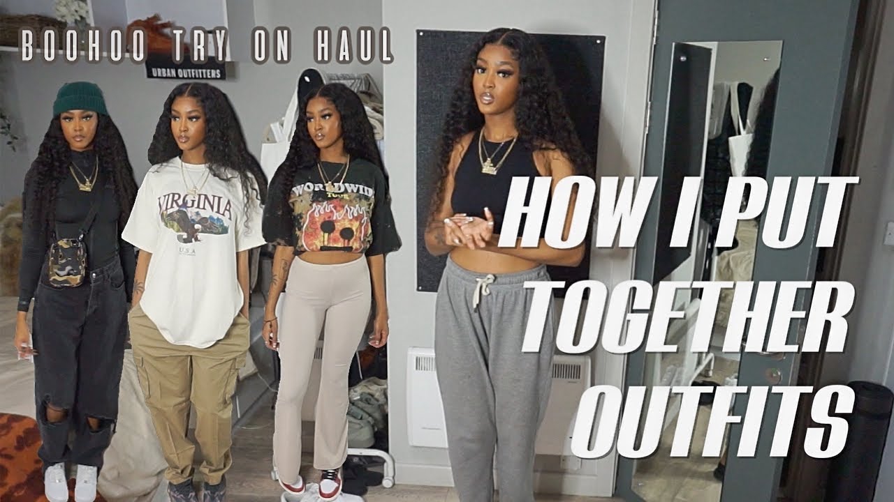 style with me! boohoo streetwear try on haul + how i put outfits ...