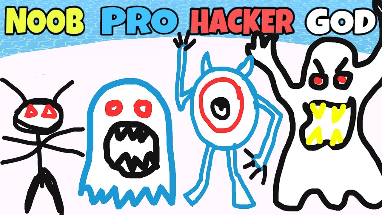 NOOB vs PRO vs HACKER vs GOD in Draw Adventures - YouTube