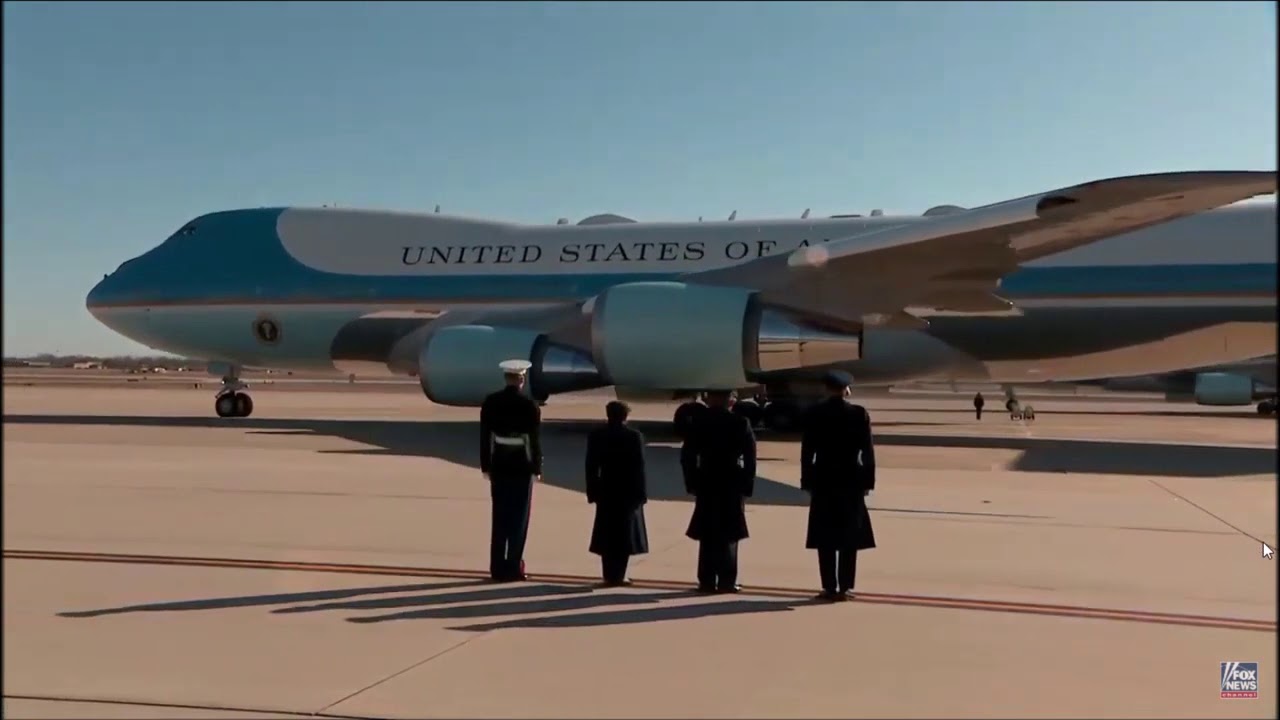 Trump, First Lady Depart D.C. Aboard Air Force One Enroute To India ...
