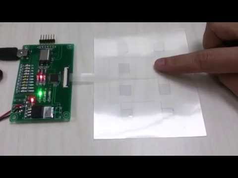 Flexible touch panel with touch module of capacitive sensor. - YouTube
