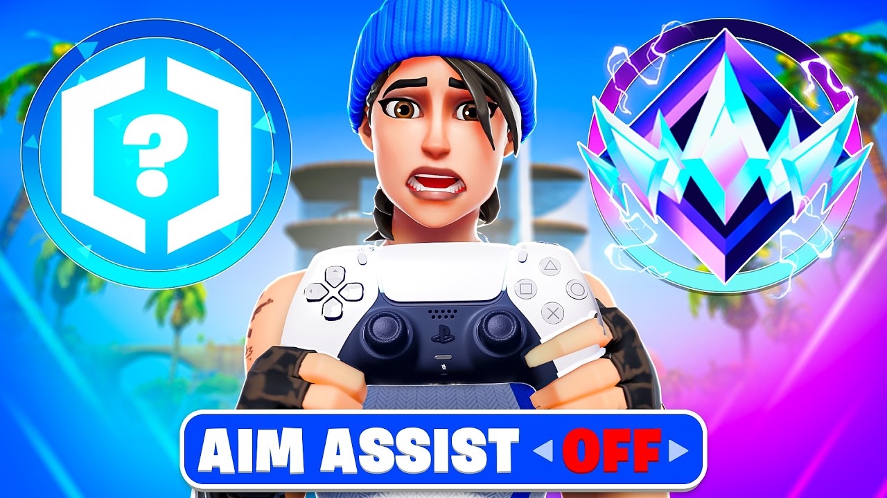 Unranked to Unreal Controller Speedrun But Aim Assist is OFF! (Fortnite ...