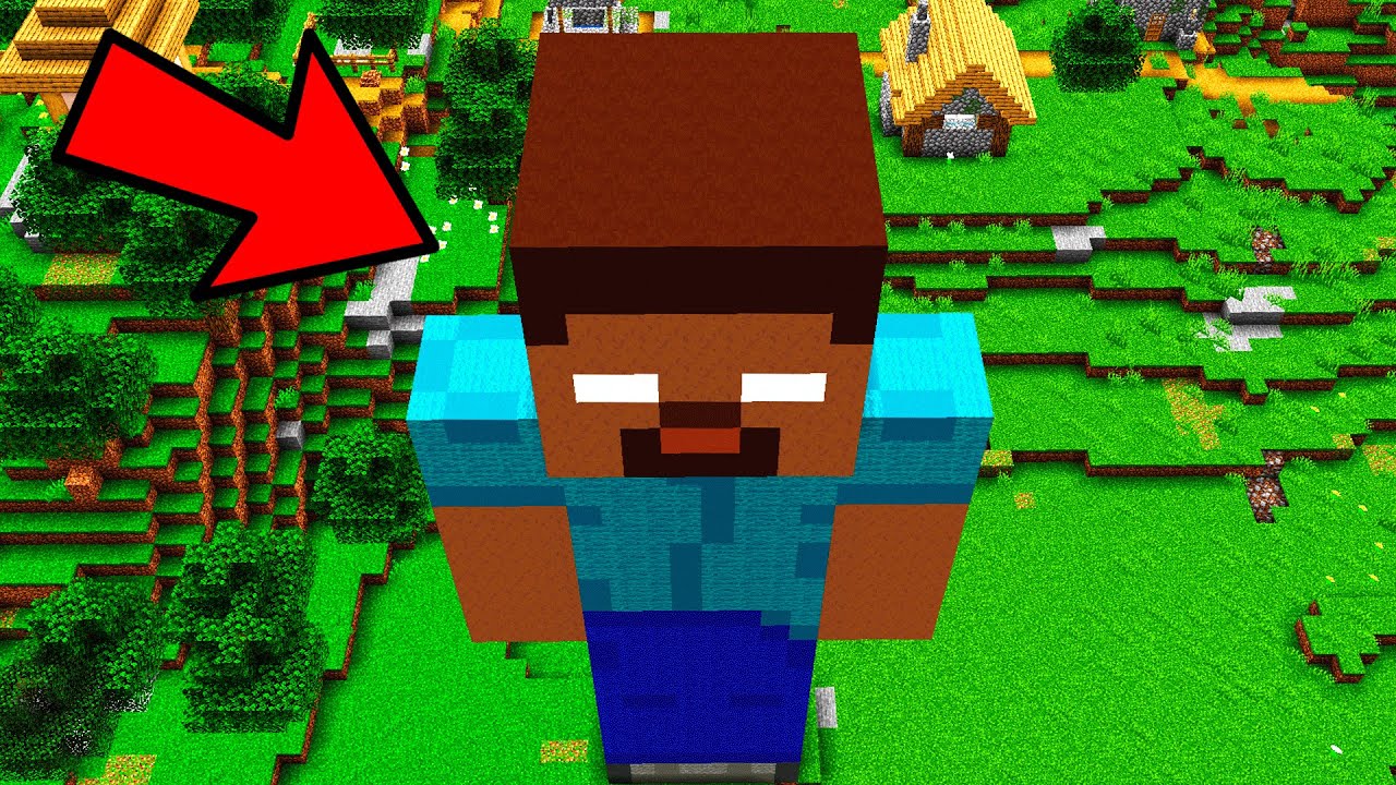 ¿Qué hay DENTRO de HEROBRINE GIGANTE en Minecraft? - YouTube