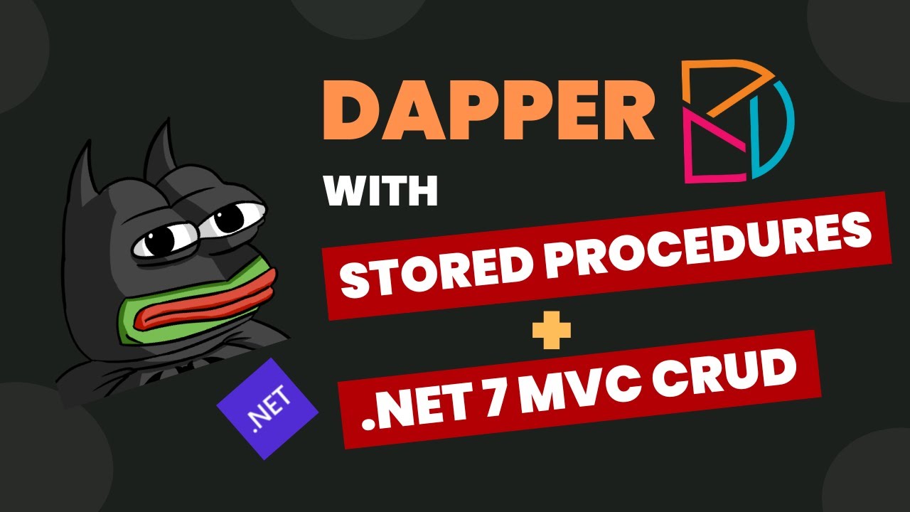 Dotnet Core Mvc Crud With Dapper Youtube 2774