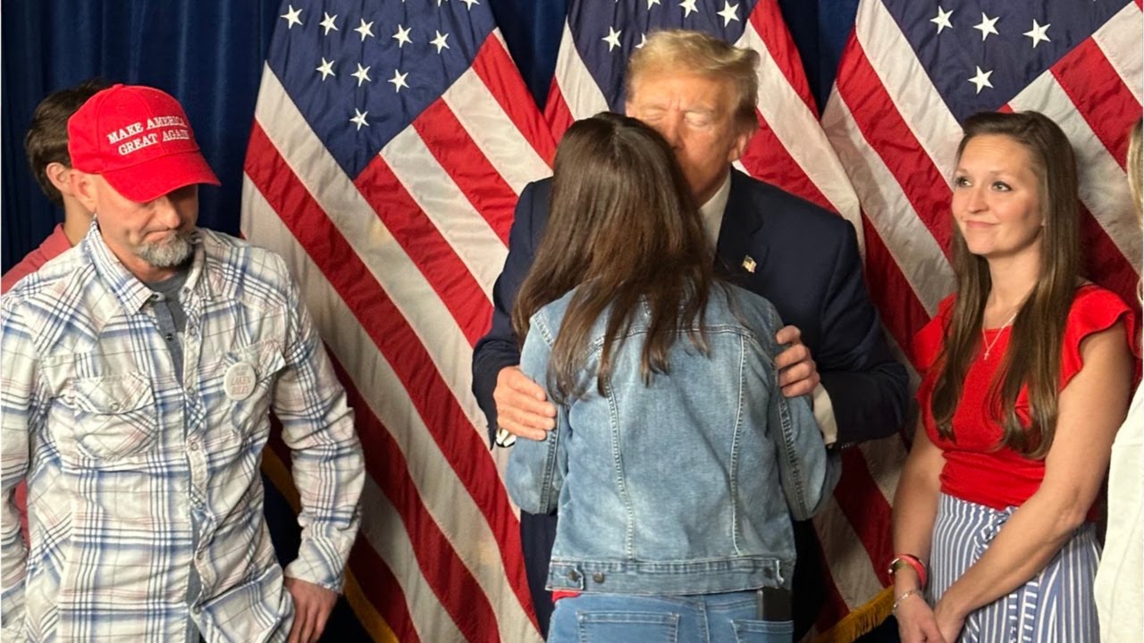 Trump hugs Laken Riley's grieving parents as Biden 'apologises' to her ...