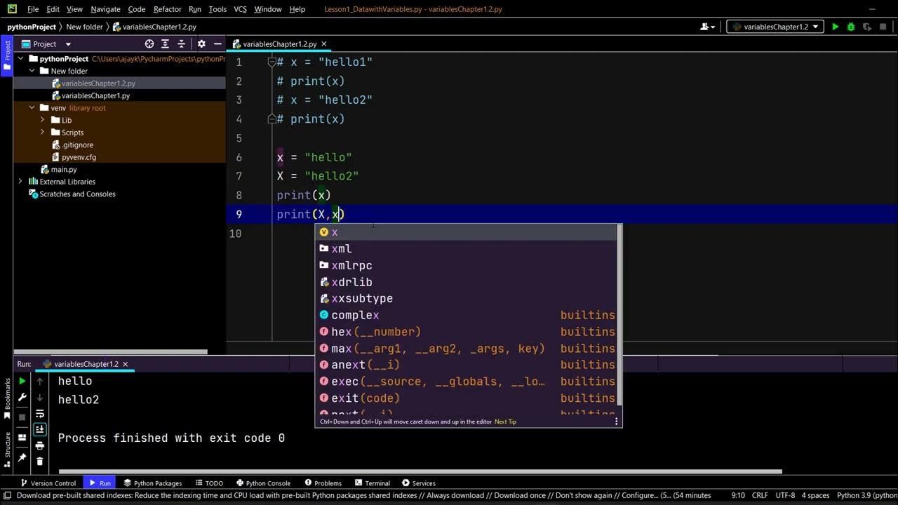 Learn Python Eng - Chapter 2 -Lecture2 - Introduction Variables - YouTube