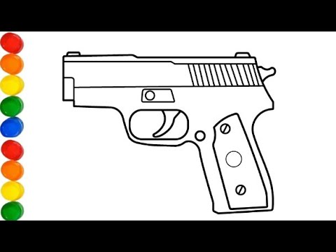 How To Draw A PISTOL - SIG SAUER P225 GUN (Easy Drawing Tutorial) - YouTube