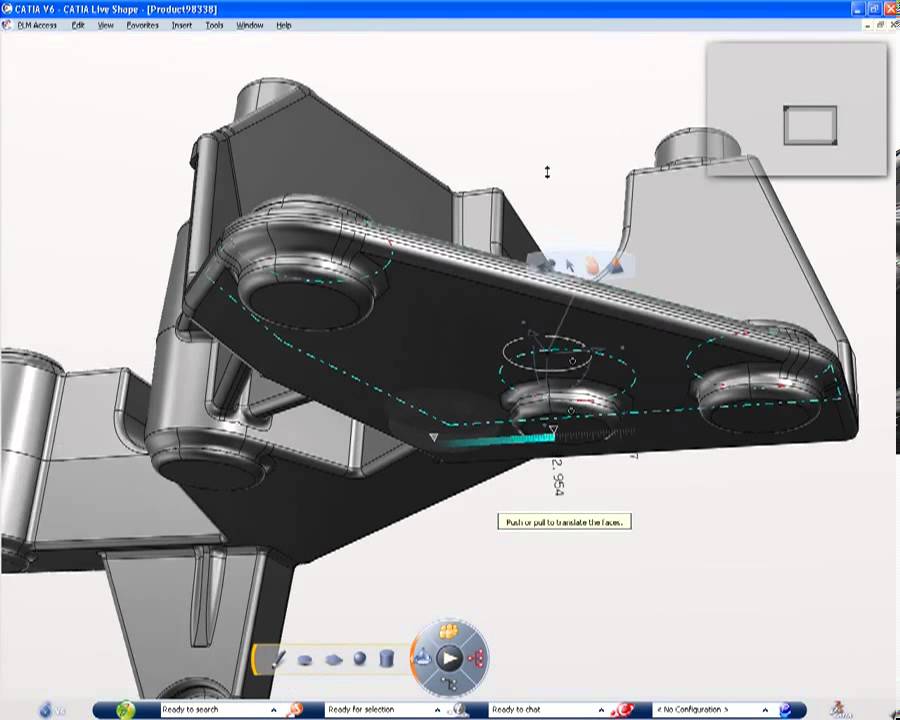 CATIA V6 - CATIA Live Shape - Group and constraints on complex casting ...