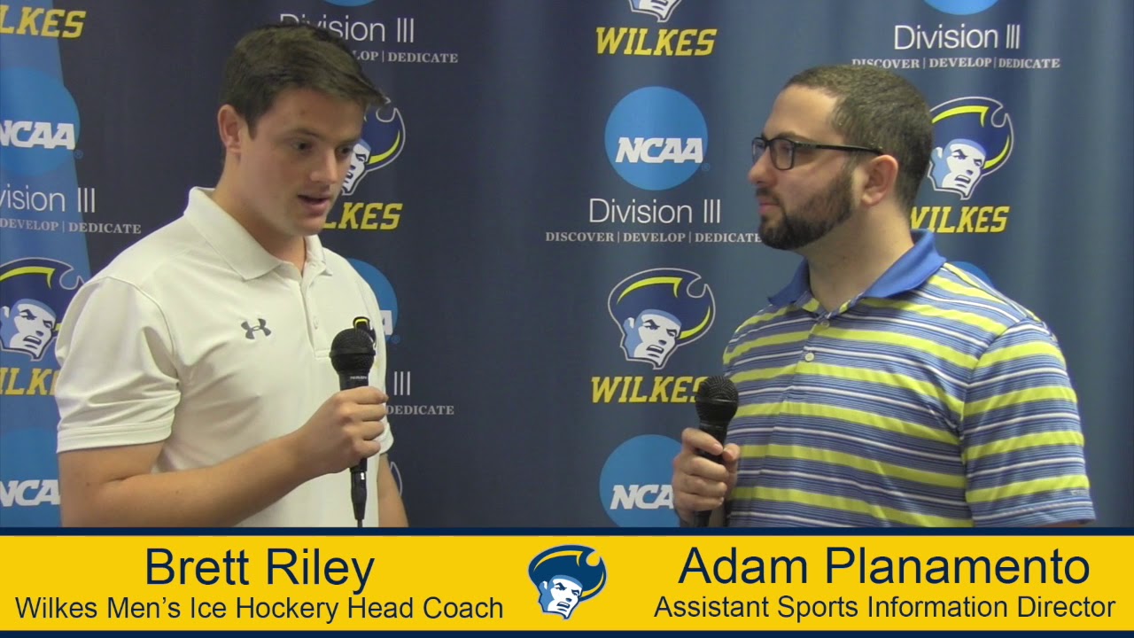 Wilkes Men's Ice Hockey's Riley Talks Recruiting and Wilkes - YouTube