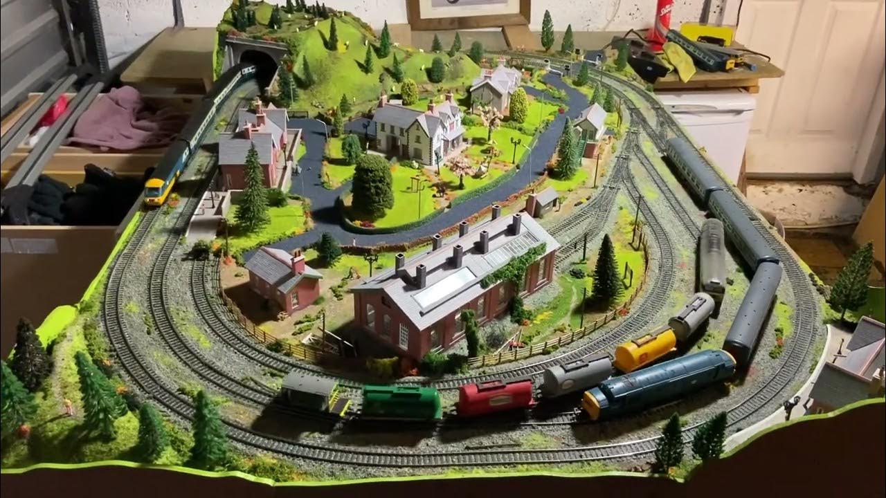 Newly created hornby 00 model railway train scenic layout 6x4ft running ...