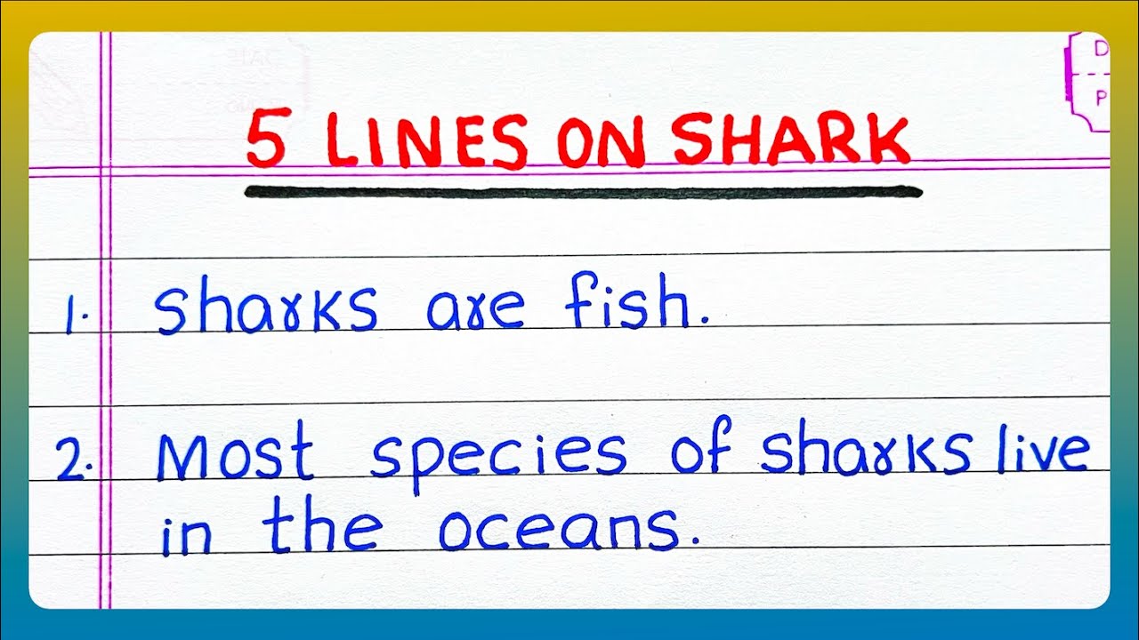 Few Lines on SHARK | 5 | Five Lines about SHARK - YouTube