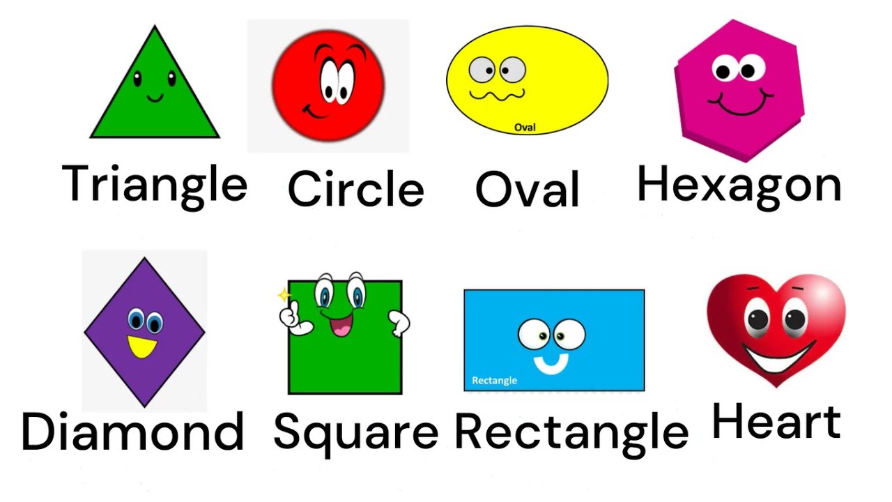 shapes name, shapes, circle heart triangle star square Pentagon ...