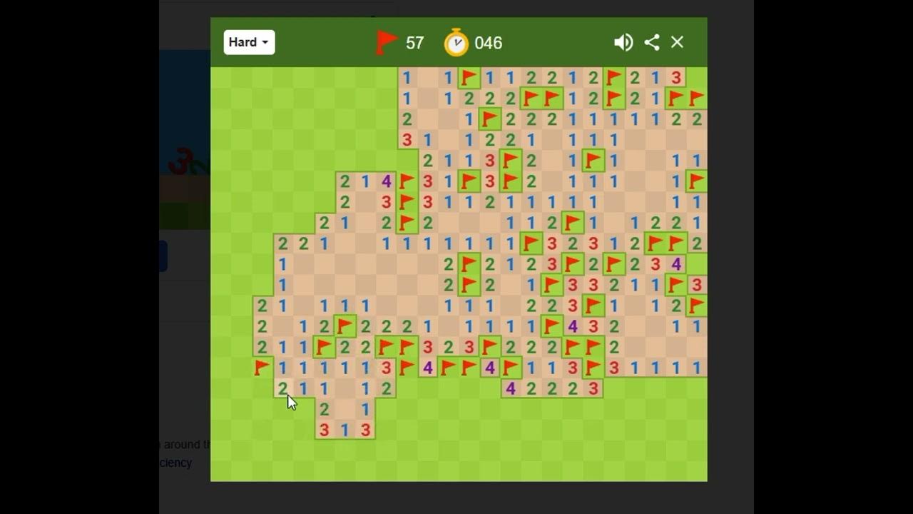 Google Minesweeper #256 HARD *7,5,5 - YouTube