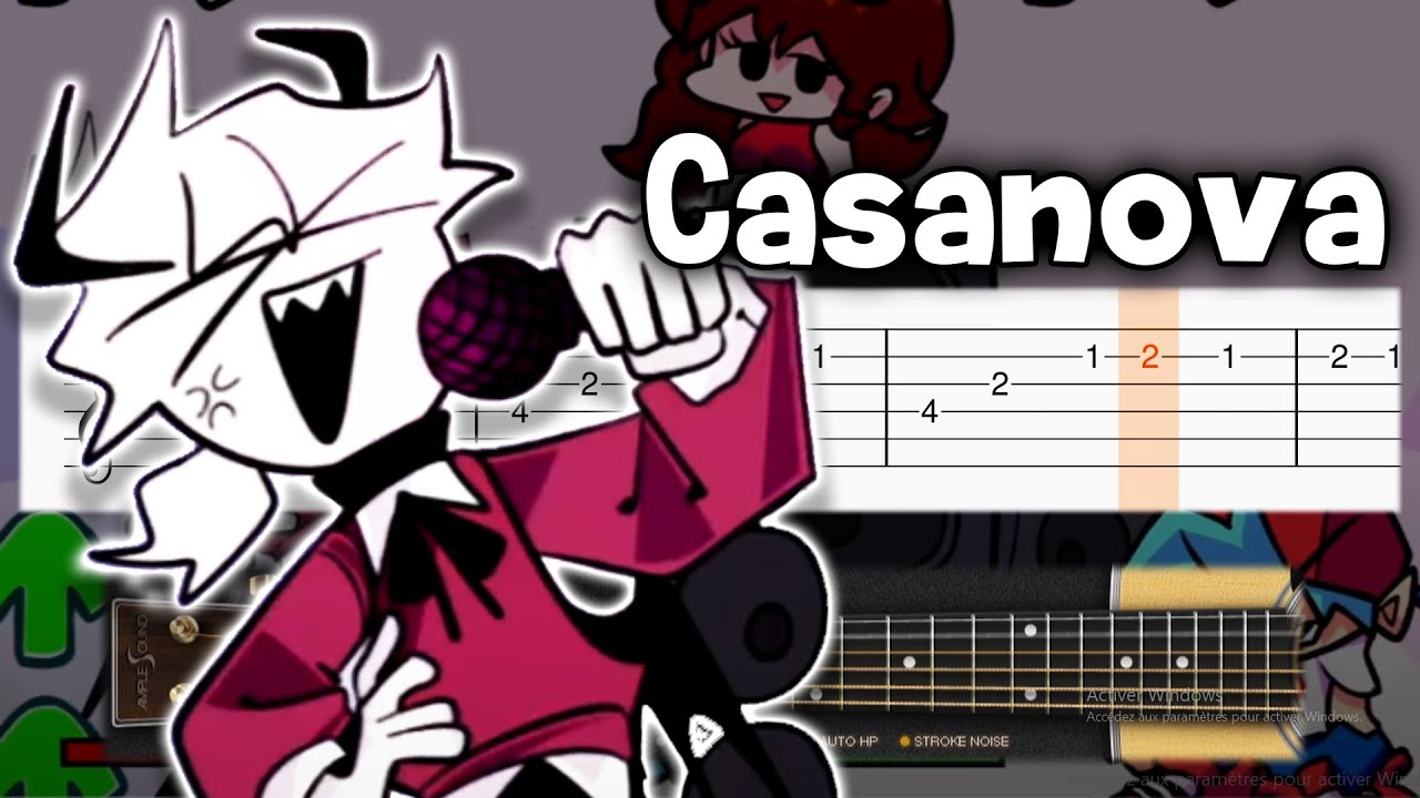 Friday Night Funkin (Mid Fight Masses) - Casanova - Guitar tutorial ...