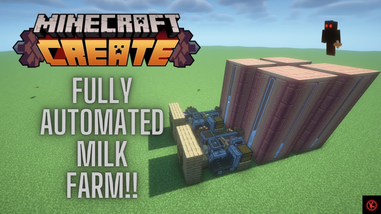 Minecraft Create: Fully AUTO!! Milk Farm Tutorial | 1.20.1 - YouTube