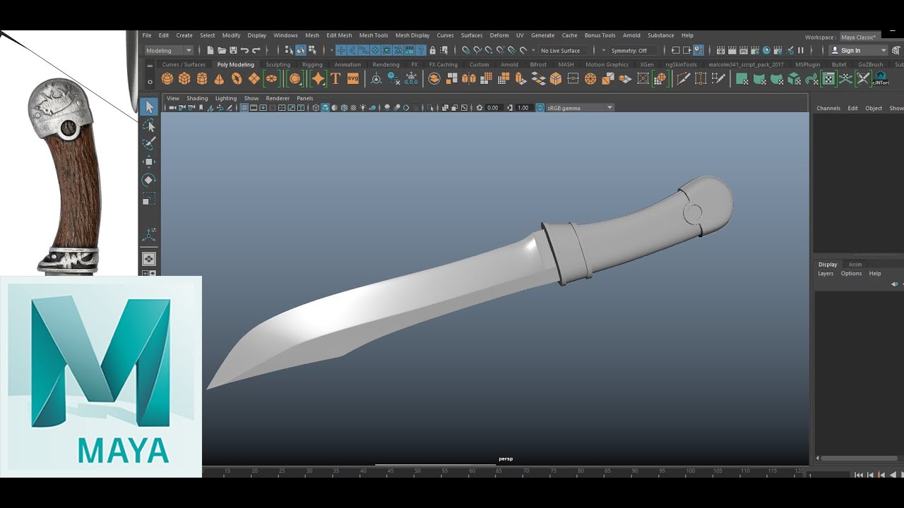 Week3-03 Finalizing the knife model - YouTube