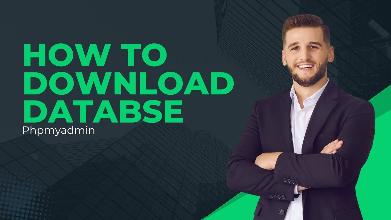 How to download database correctly phpmyadmin|| xampp - YouTube