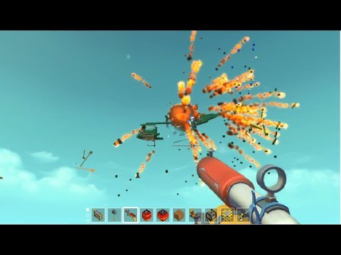 helicopter explosion scrap mechanic (Wings mod) - YouTube