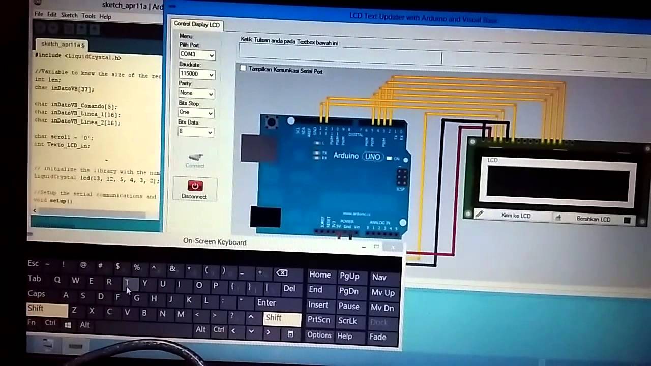 Update Text On Lcd With Arduino And Visual Basic Youtube