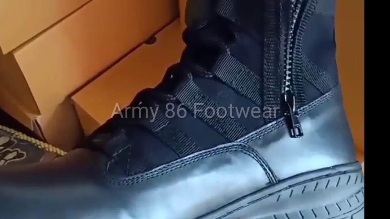 Sepatu Ninja Hatori Army 86 Asli Kulit - YouTube
