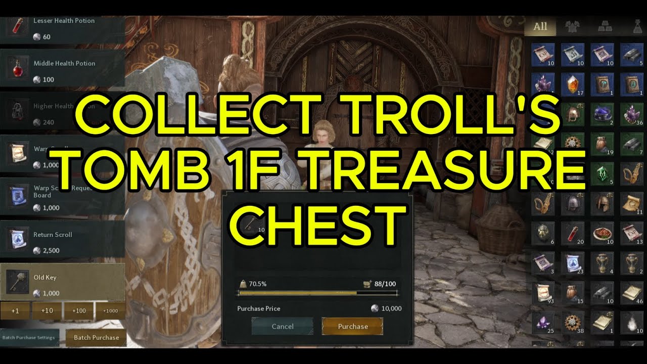 COLLECT TROLL'S TOMB 1F TREASURE CHEST | LEGEND OF YMIR - YouTube