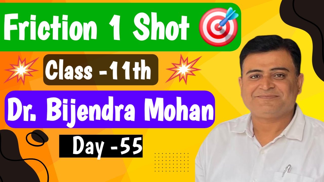 Understanding Friction - Class 11 Physics | NEET & JEE Preparation | Dr. Birendra Mohan Physics ...