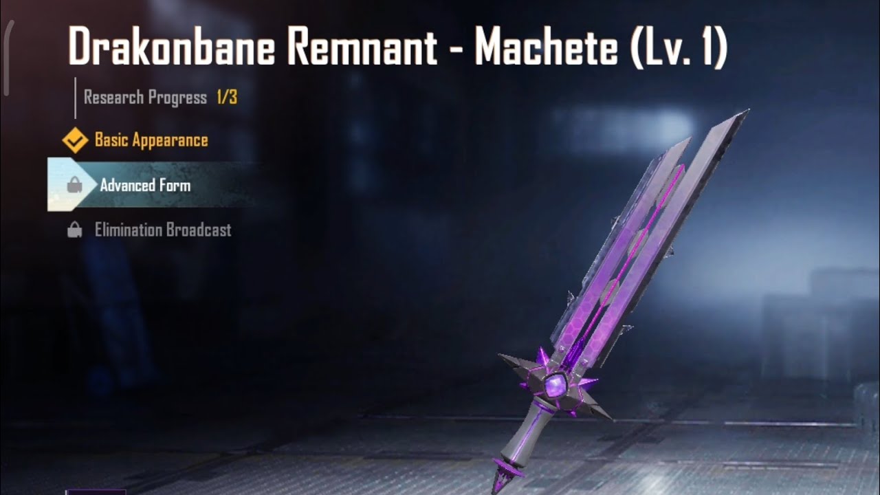 Upgrade New Machete on PUBG MOBILE | Drakonbane Remnant Machete - YouTube
