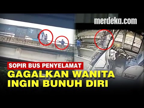 Sosok Sopir TransJakarta Penyelamatan Wanita Ingin Bunuh Diri di Jalan Layang