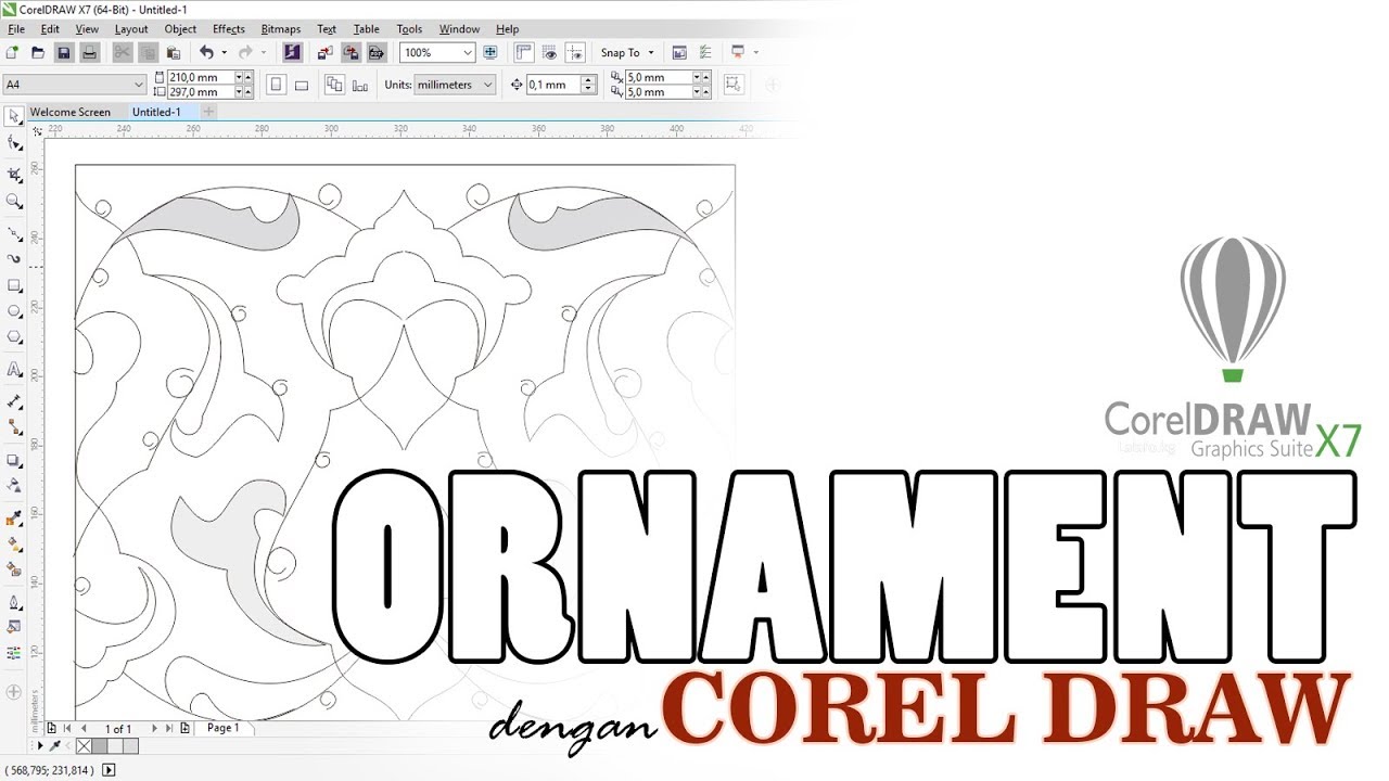 Desain Ornament Di Corel Draw - Tutorial CorelDRAW | #faozanafandi ...