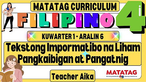 Grade 4 Quarter 1 Filipino 4 (Matatag Curriculum) - YouTube