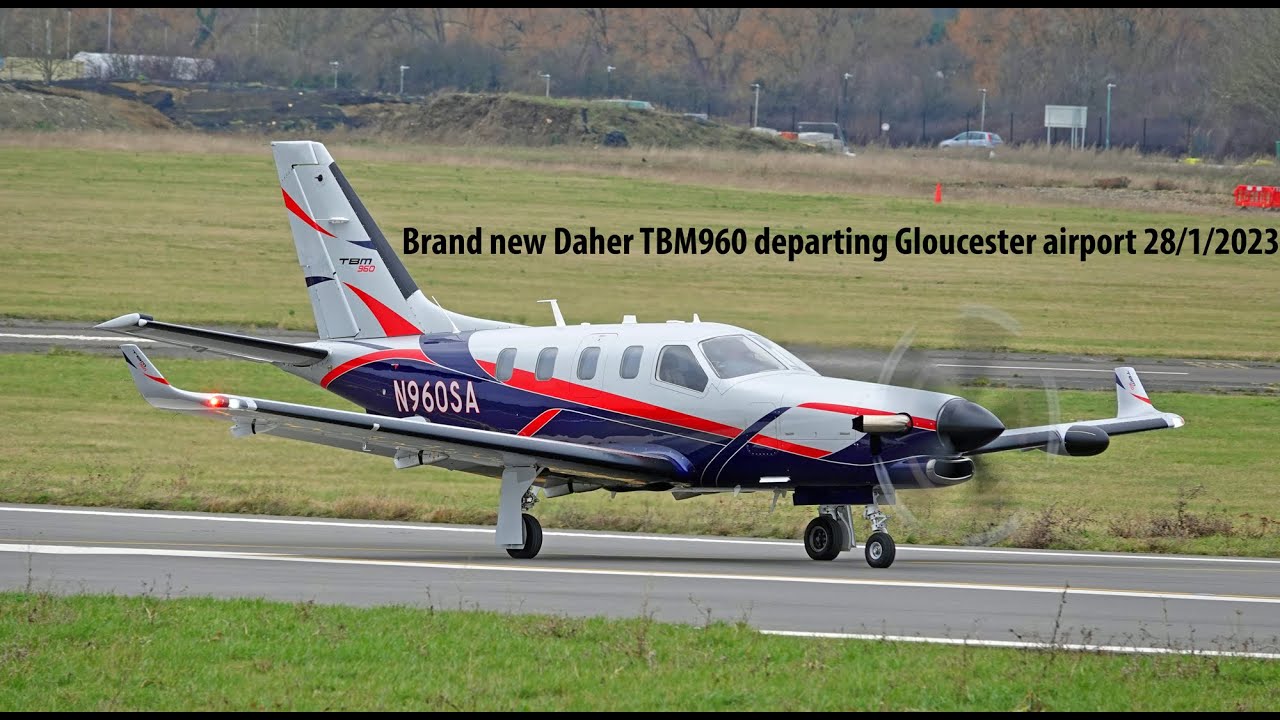 Brand new Daher TBM960 departing Gloucester airport 28/1/2023 - YouTube