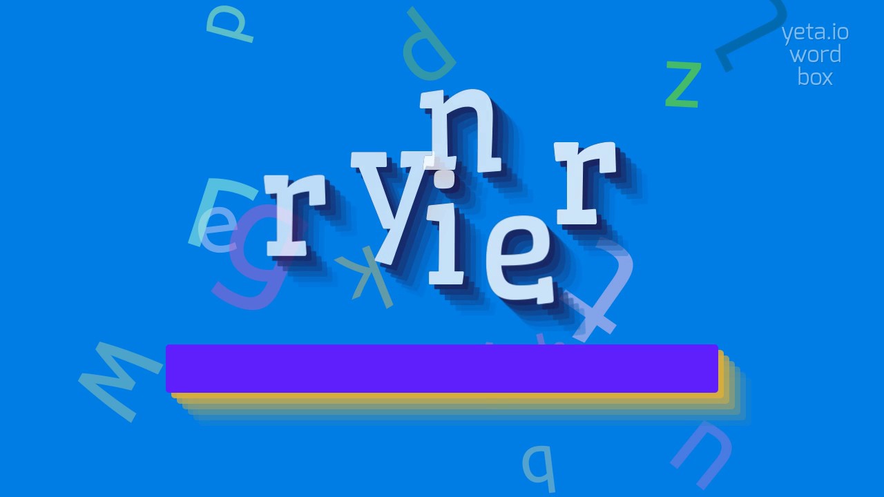 HOW TO SAY RYNIER? #rynier - YouTube