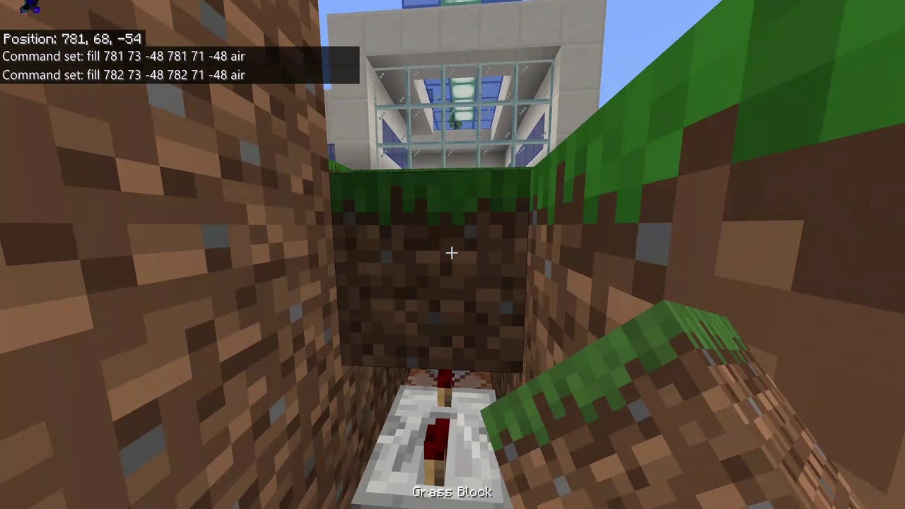 Sliding door using command blocks - YouTube