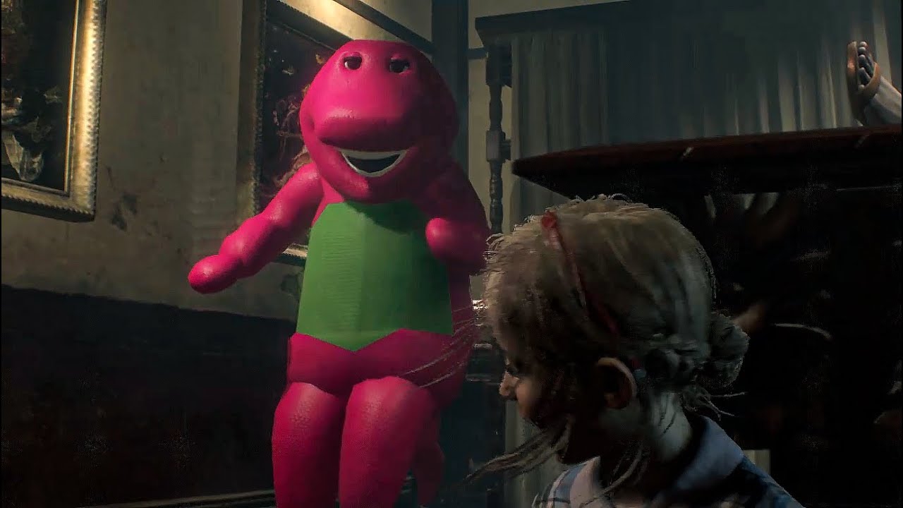 Barney the dinosaur - RESIDENT EVIL 2 REMAKE - YouTube