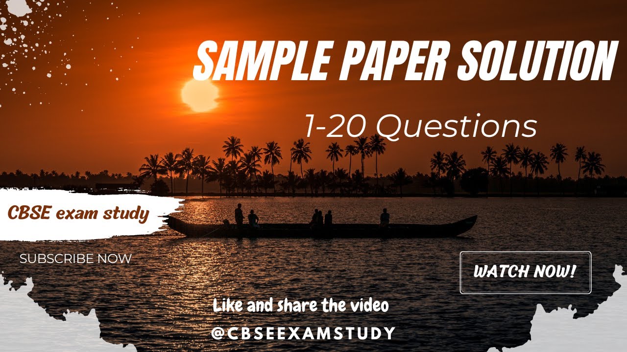 Sample paper solution class 10 | cbse science sample paper | best ...