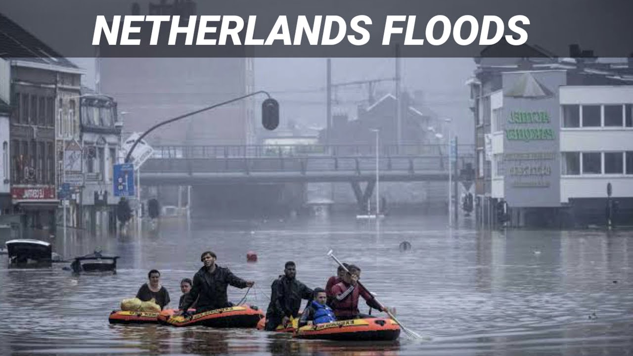 Torrential rain and severe flooding today in Maastricht, Netherlands ...