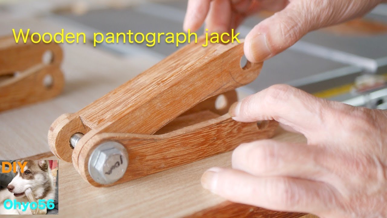 Wooden pantograph jack - YouTube