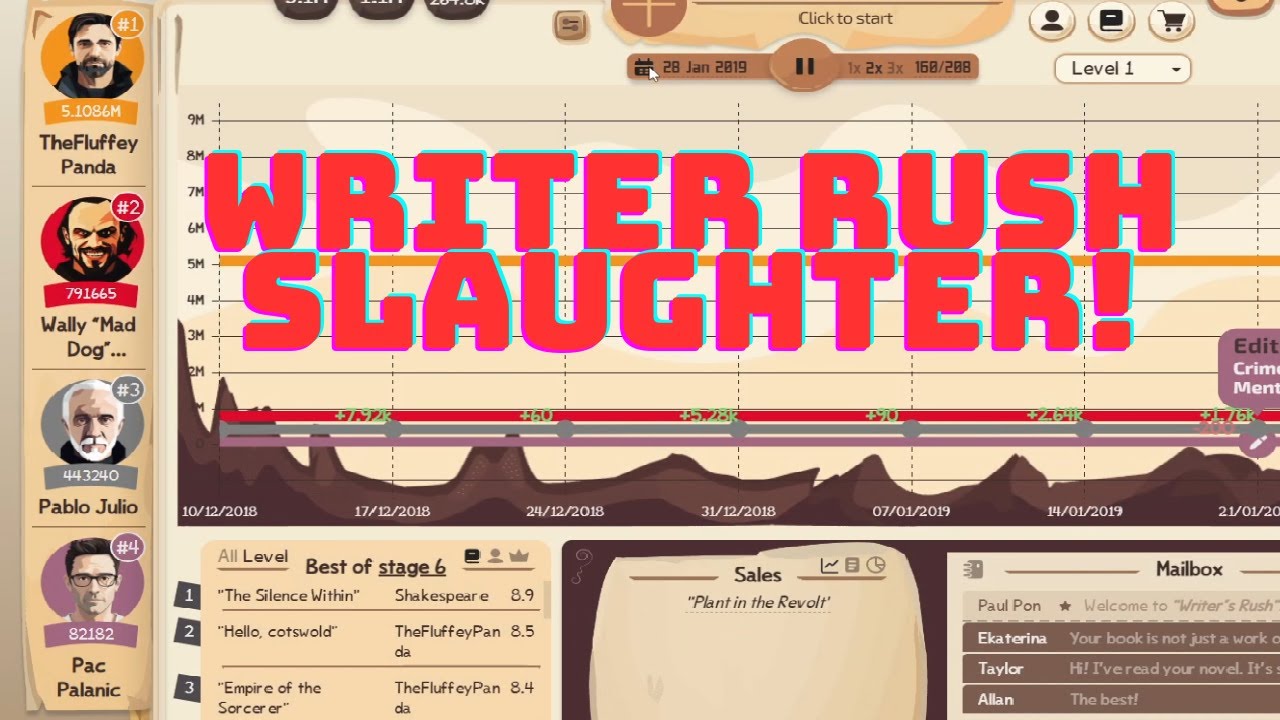 Writer's Rush Full Playthrough to #1 Making Dope Stories! - YouTube