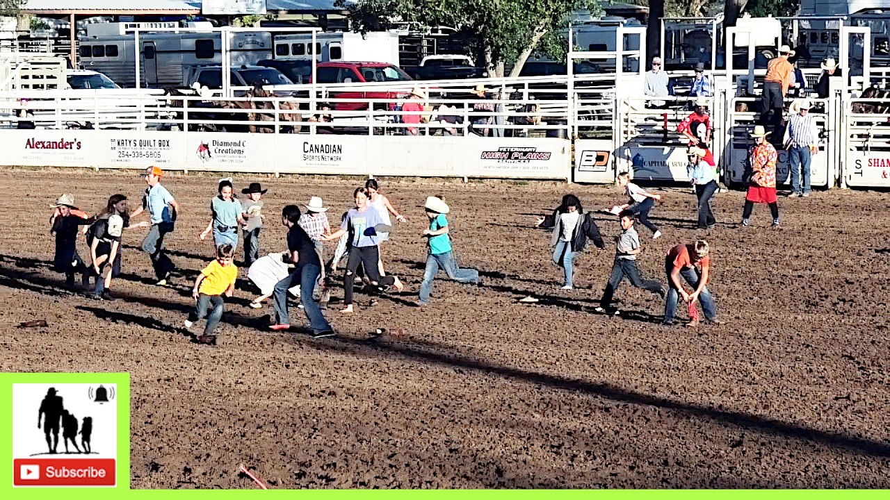 Boot Scramble - 138th Annual Canadian Rodeo - YouTube