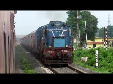 INDIAN RAILWAYS | HWH WDM-3A led 15960 DBRG-HWH Kamrup Express xings ...
