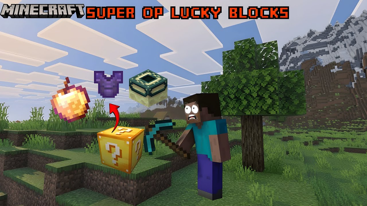 MINECRAFT BUT BREAKING LUCKY BLOCKS GIVES SUPER OP LOOT | MINECRAFT ...